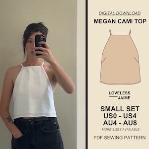 Megan Halter Blouse Sewing Pattern, Small Set: Sizes US0-US4, Womens ...