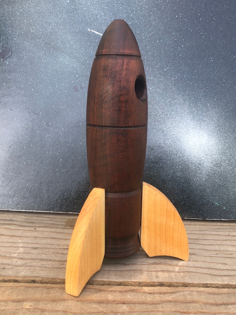 Natural Wood Rocket Ship Toy Space Toy Stocking Stuffer for | Etsy