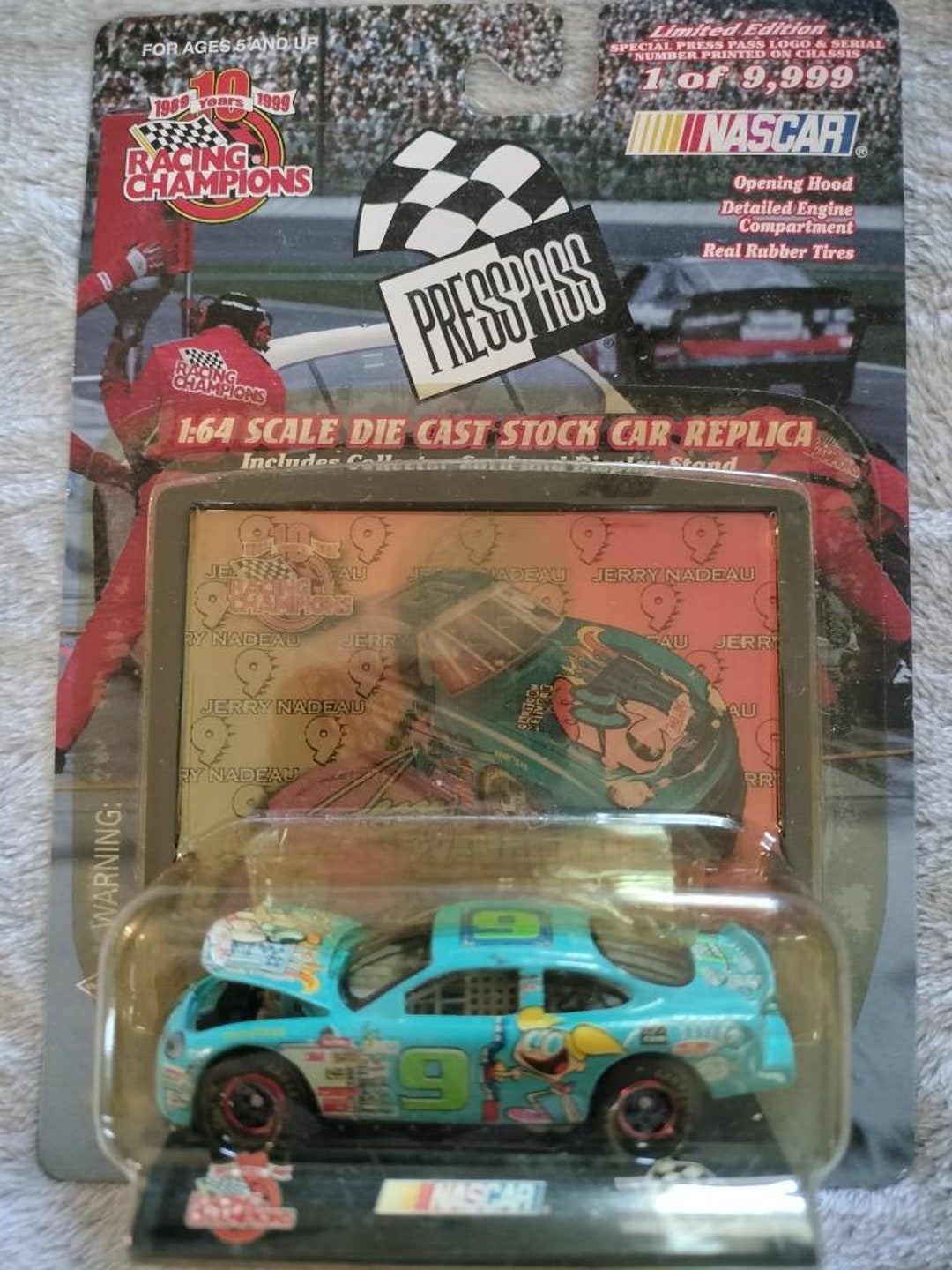 NASCAR Jerry Nadeau 9 Cartoon Network Racing Champions Press Pass 1:64 ...