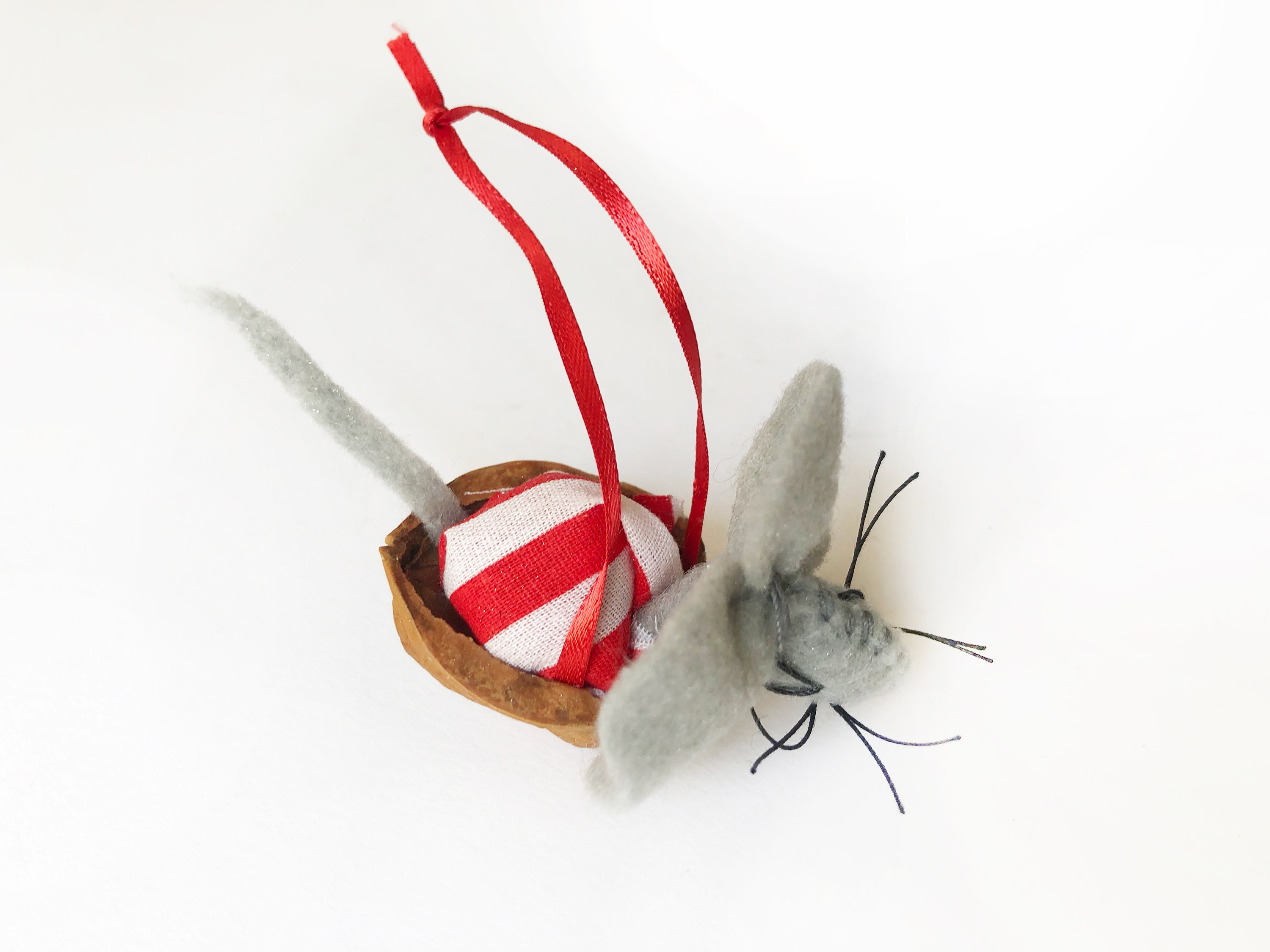 Handmade Sleeping Mouse in Walnut Shell Christmas Tree Ornament - Etsy
