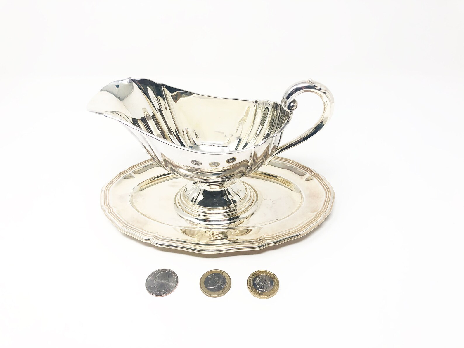 Alpaka Silver Plate Leaf-handled Gravy Boat W/leaf Scroll - Etsy
