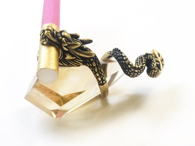 Bronze Dragon Ring Adjustable Size 5.5-6.5 Brass With Antique Finish - Etsy