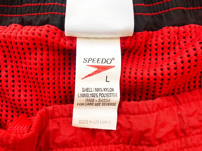 Red and Black Mens Speed Swim Trunks - Size Large - Etsy