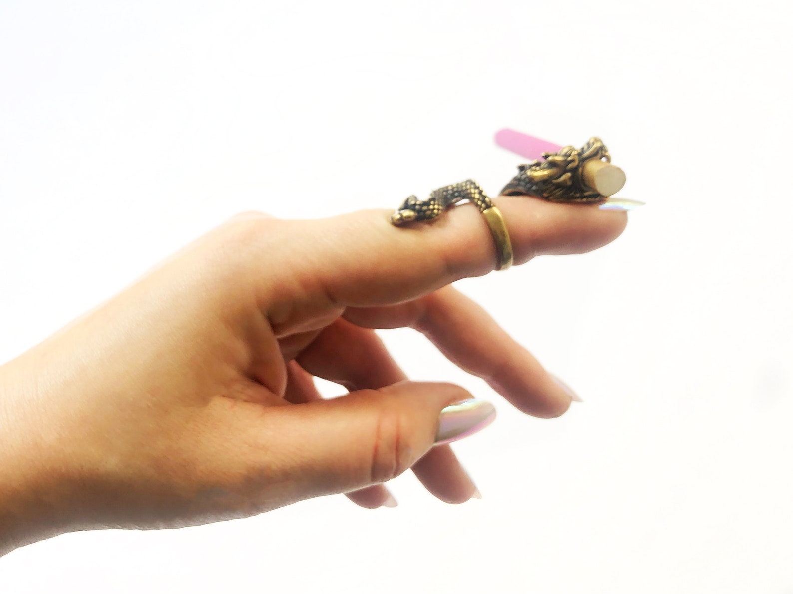 Bronze Dragon Ring Adjustable Size 5.5-6.5 Brass With Antique Finish - Etsy