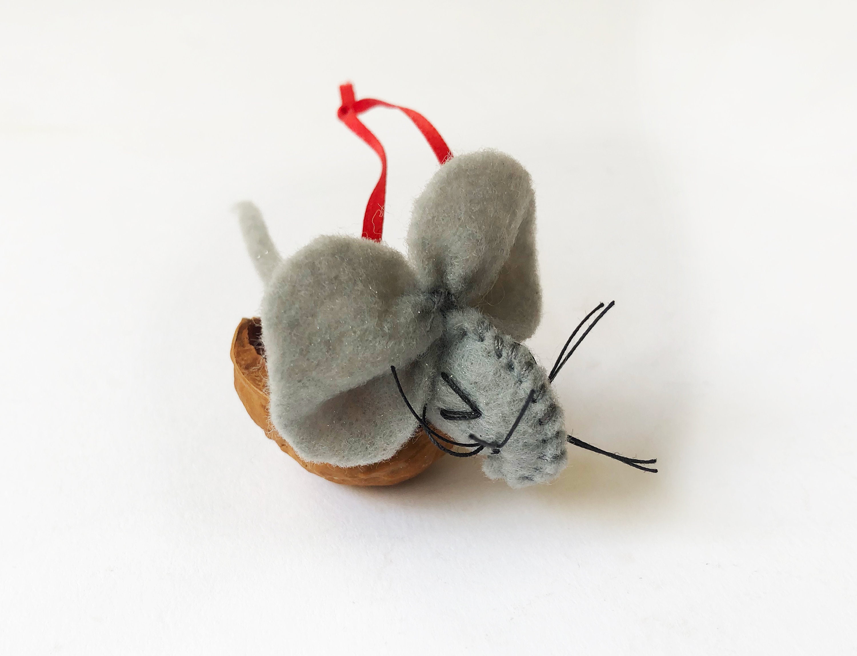 Handmade Sleeping Mouse in Walnut Shell Christmas Tree | Etsy