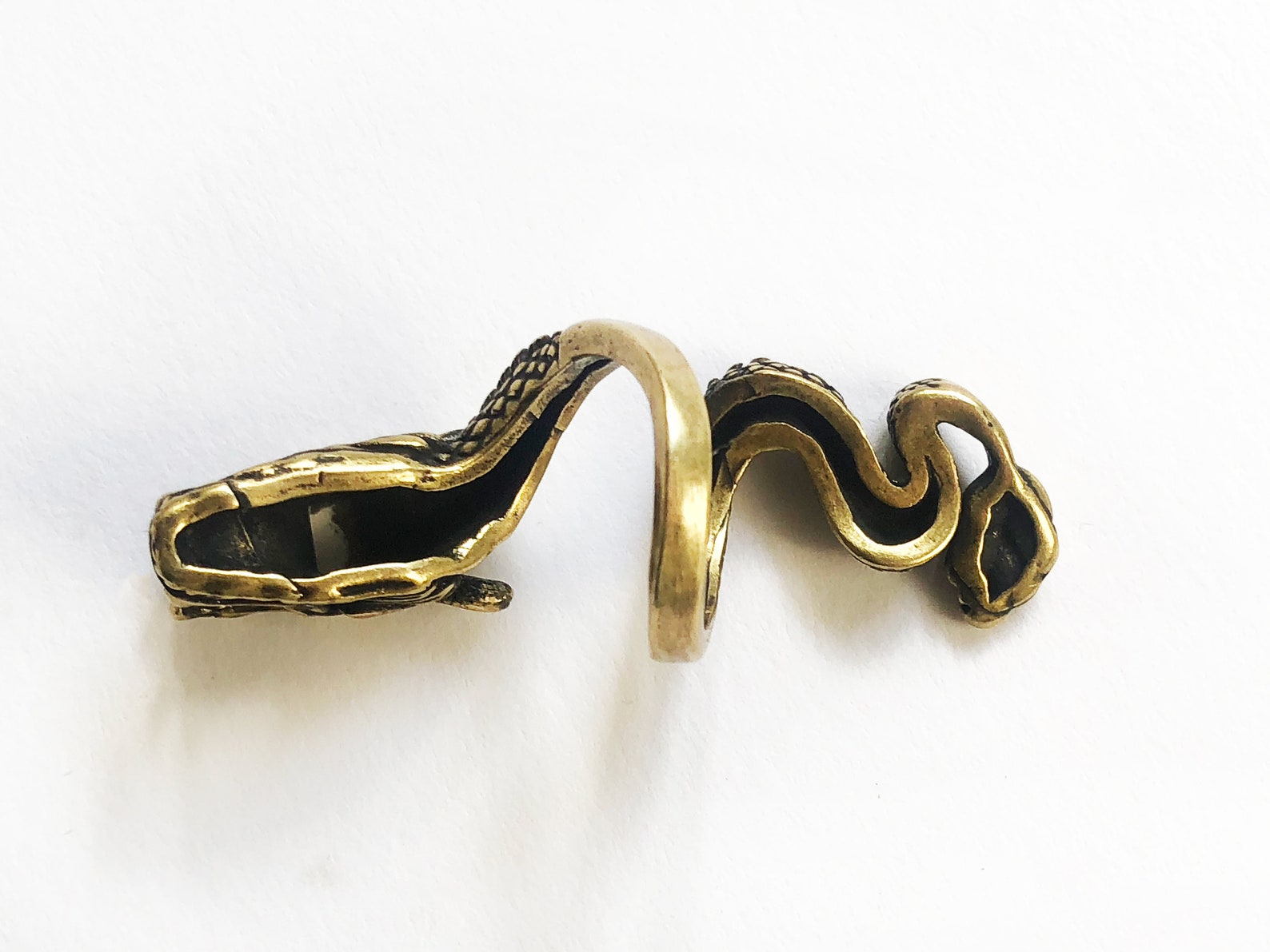 Bronze Dragon Ring Adjustable Size 5.5-6.5 Brass With Antique Finish - Etsy