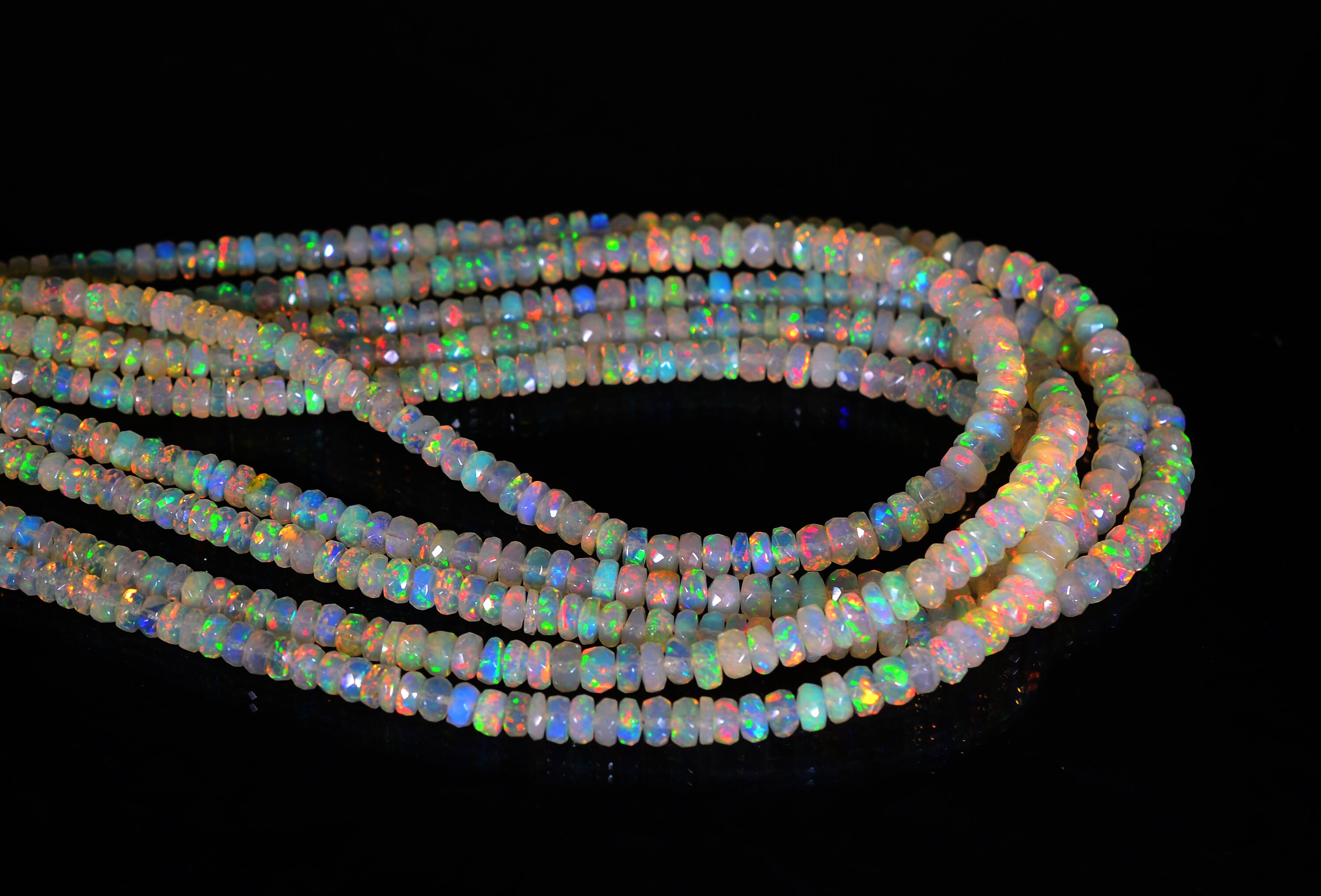 Faceted Opal Strand Ethiopian Opal Natural Ethiopian Opal | Etsy