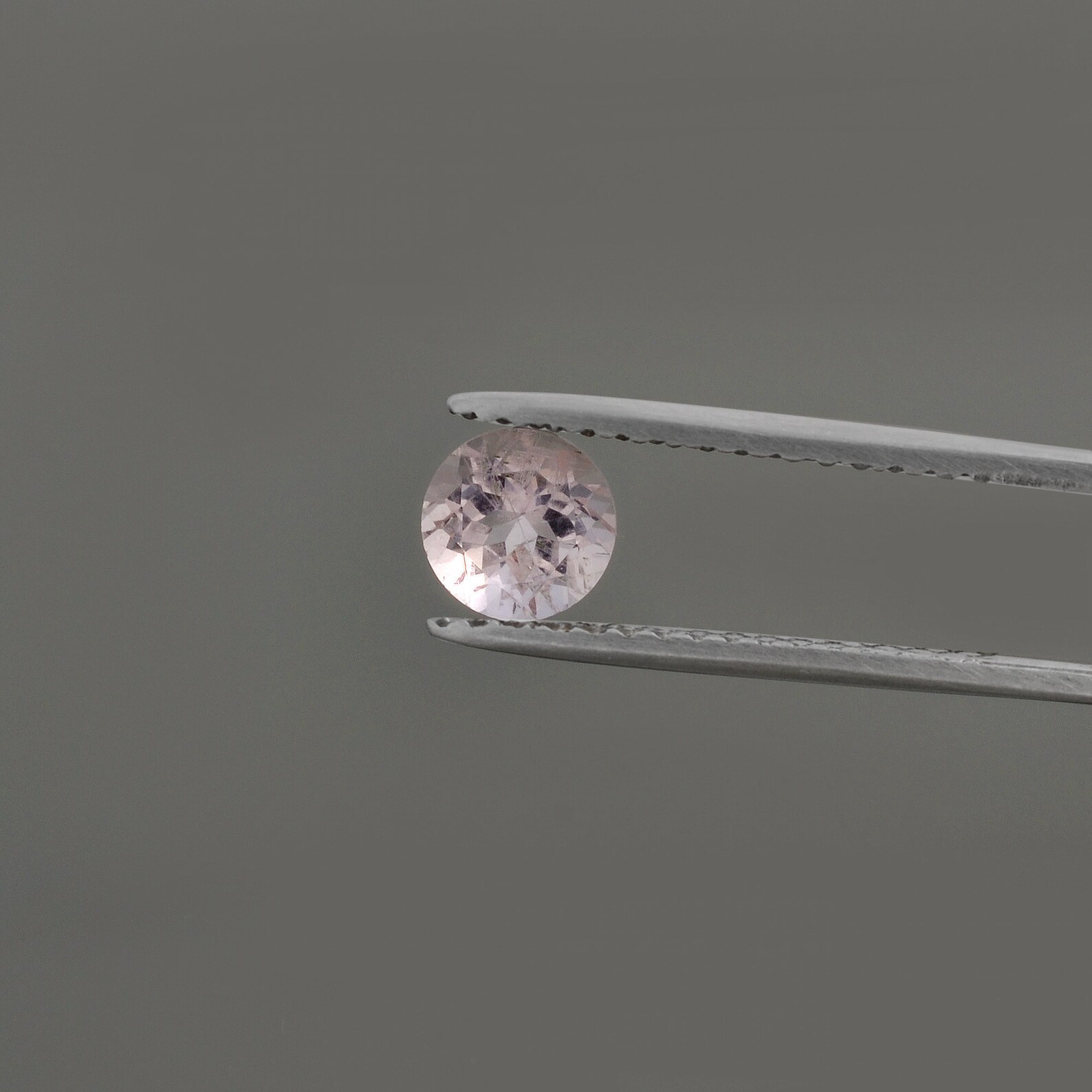 Faceted Morganite Stone Round MM Size Morganite Gemstone - Etsy