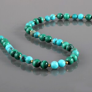 Natural Malachite Necklace - Natural Turquoise Necklace , Multi Stone ...