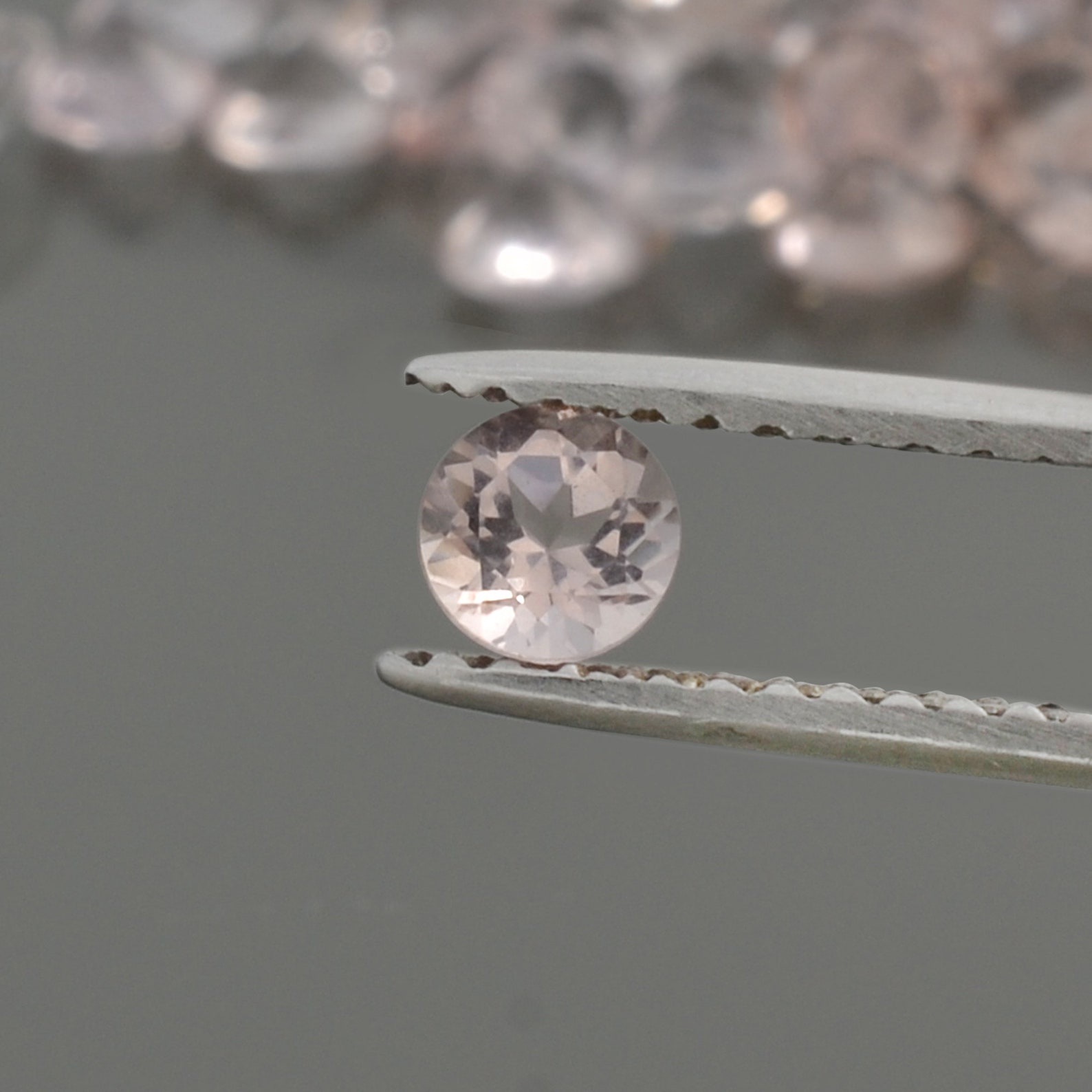 Faceted Morganite Stone Round MM Size Morganite Gemstone - Etsy