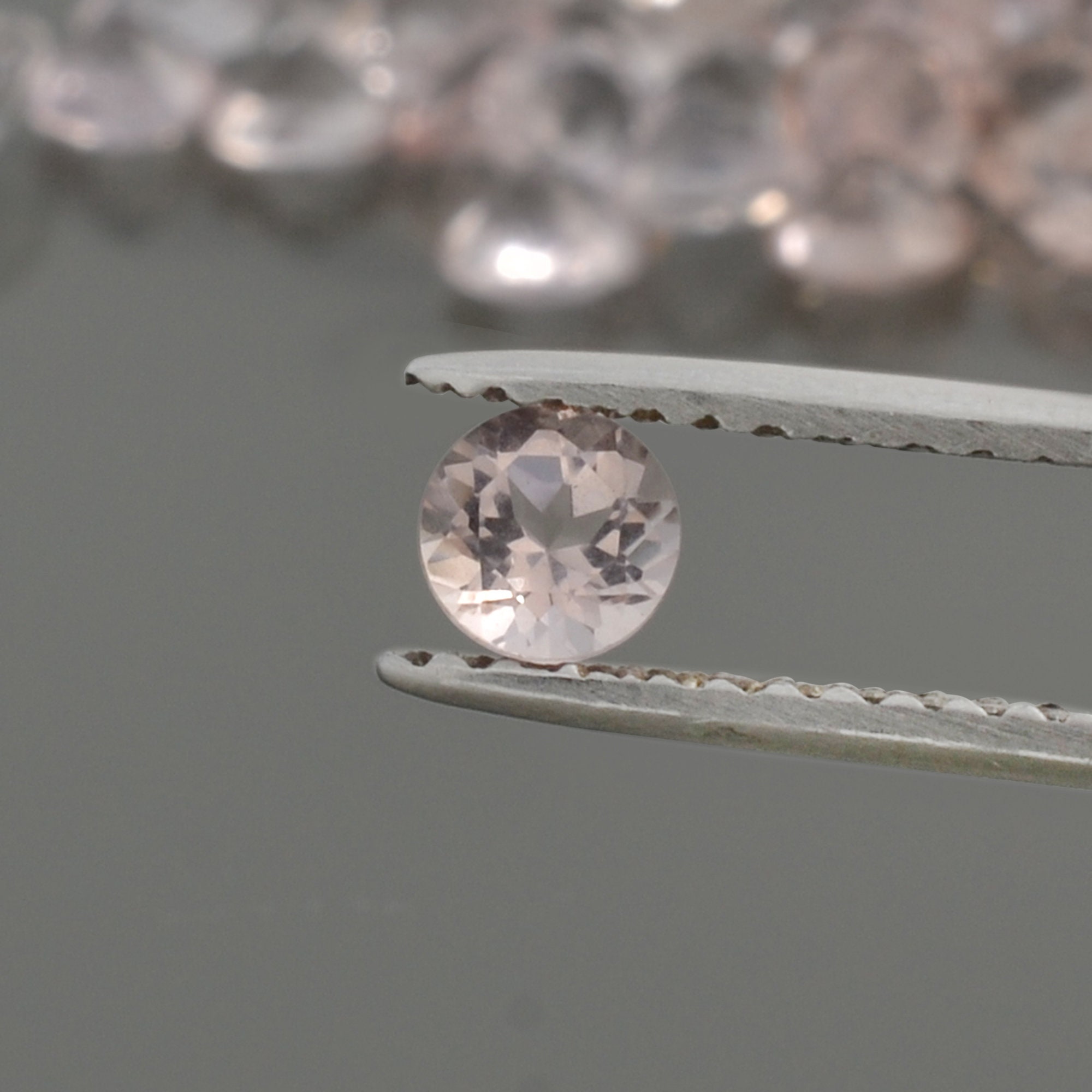 Faceted Morganite Stone Round MM Size Morganite Gemstone - Etsy Ireland