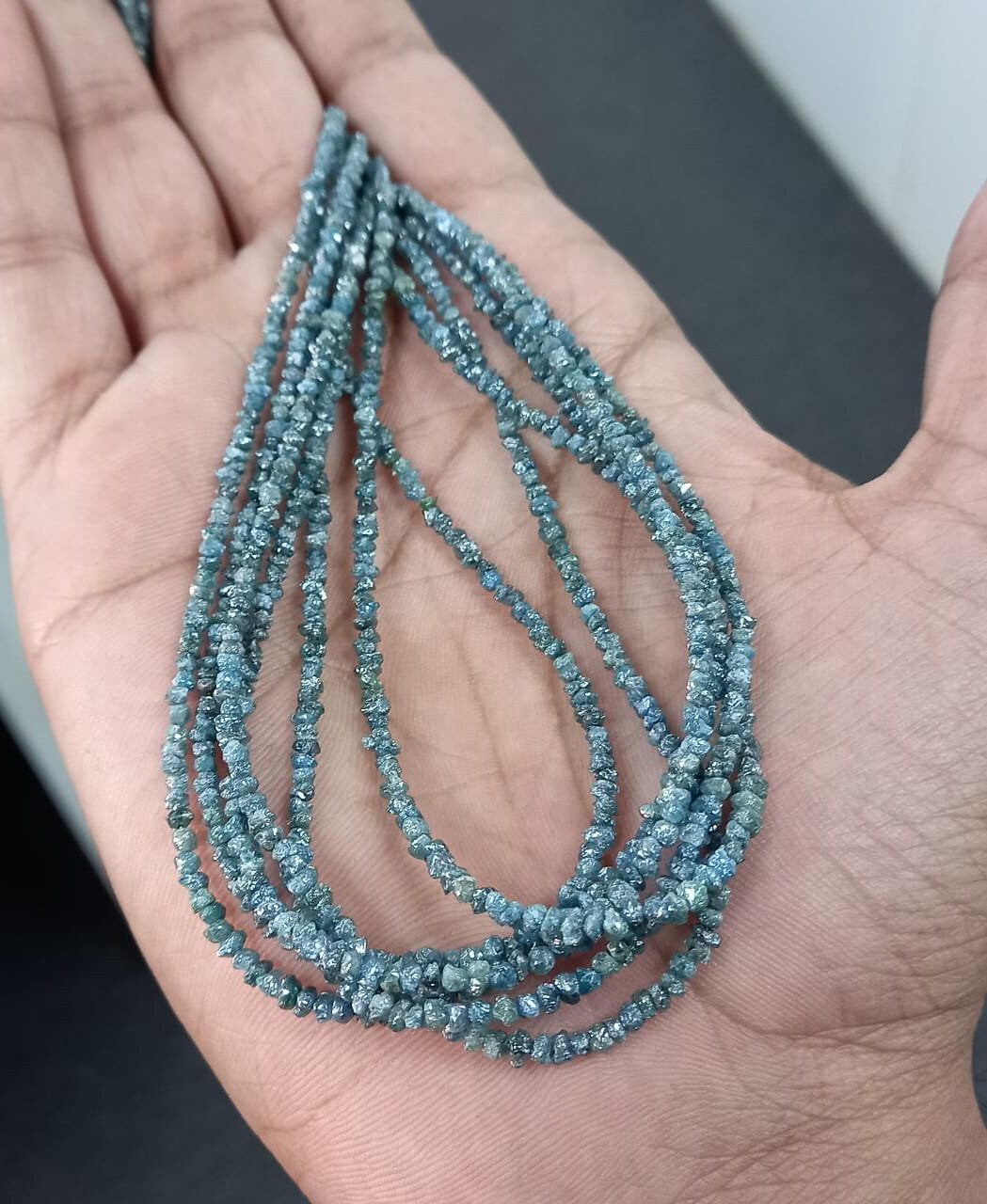 Natural Blue Diamond Beads Loose Gemstone Beads Diamond | Etsy