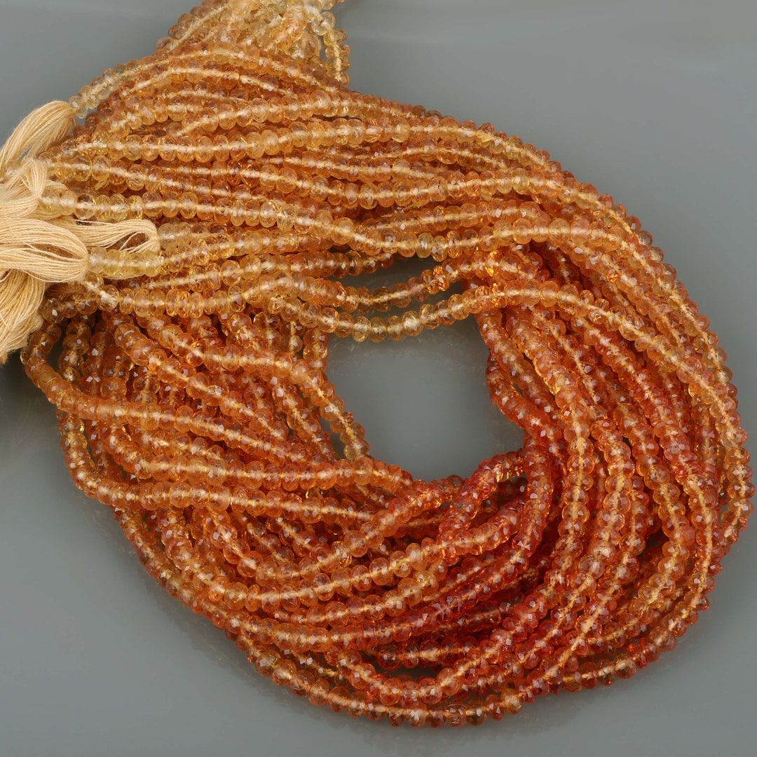 Natural Imperial Topaz Gemstone Beads, Strand Stone Beads Imperial ...