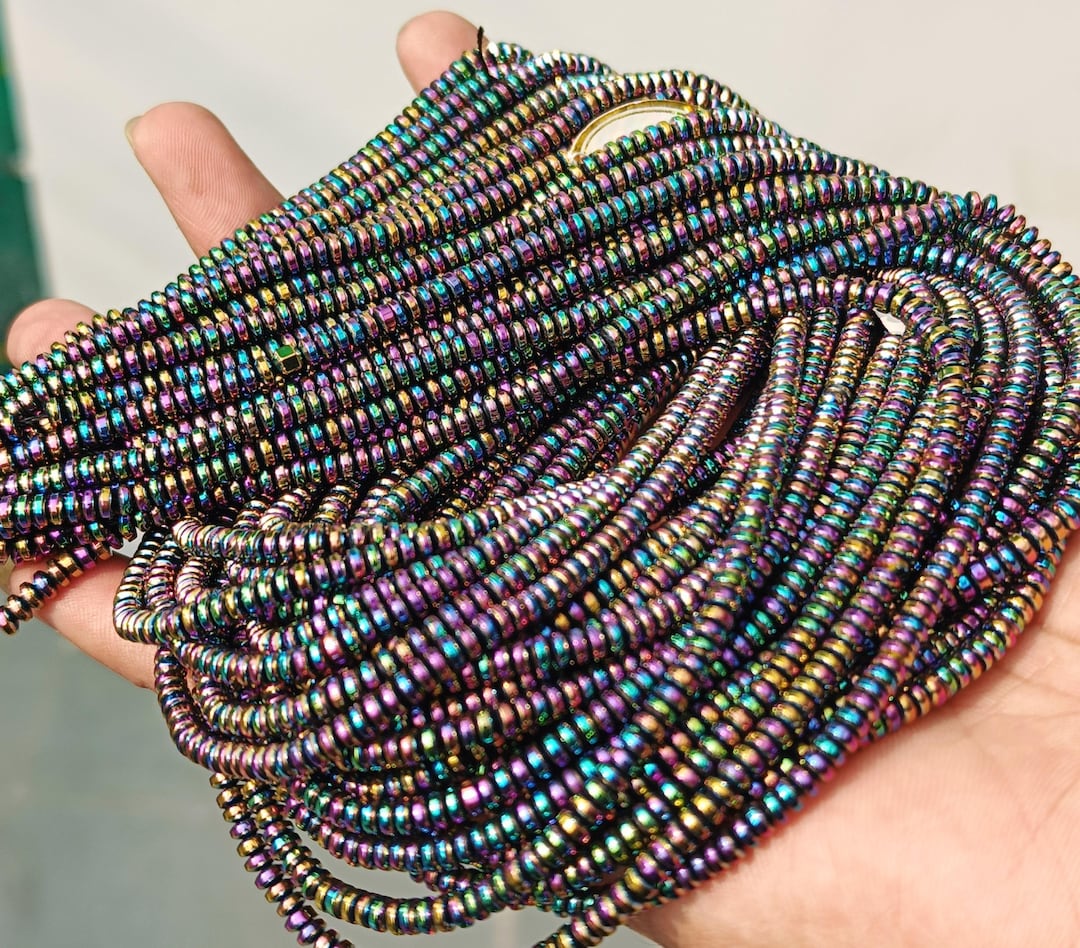 Rainbow Color Hematite Stone Beads, Multi Color Hematite Stone Beads ...
