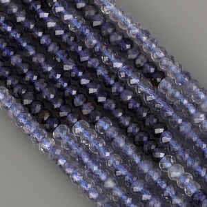 Beads Iolite Stone Strand Loose Gemstone Natural Iolite Stone Beads ...