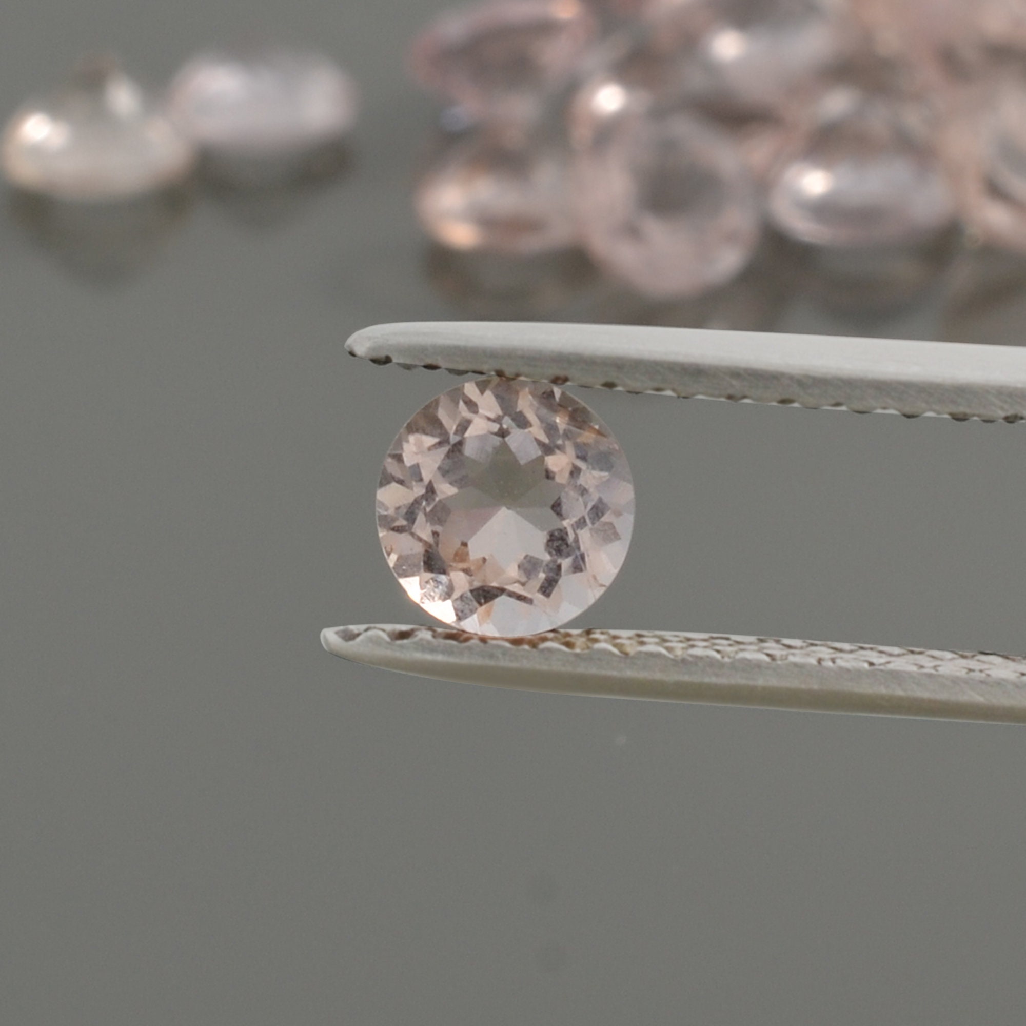 Faceted Morganite Stone Round MM Size Morganite Gemstone - Etsy Ireland