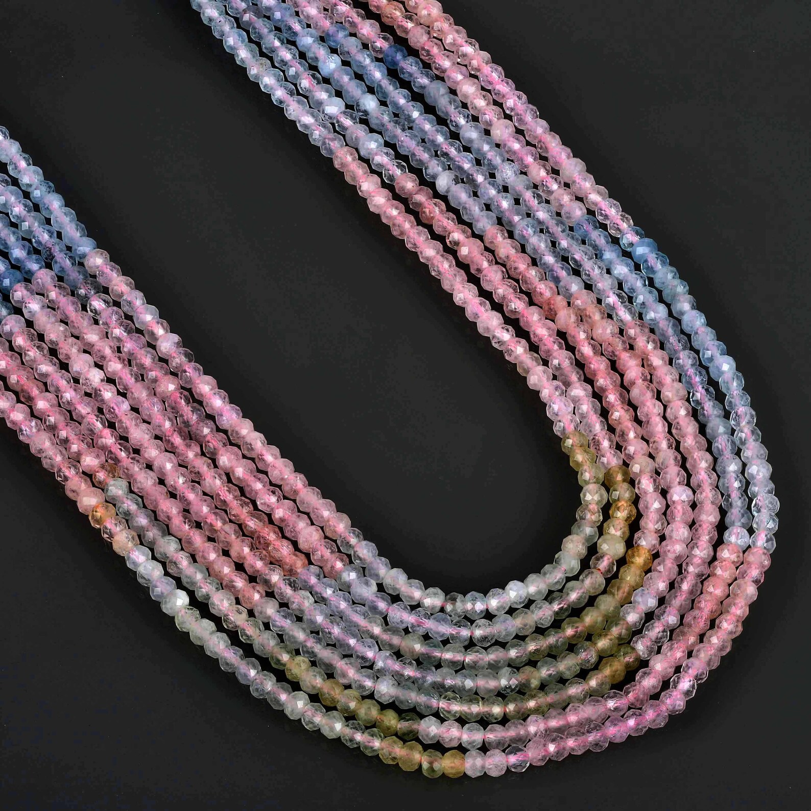 Multi Beryl Gemstone Beads Multi Color Gemstone Beads Strand | Etsy