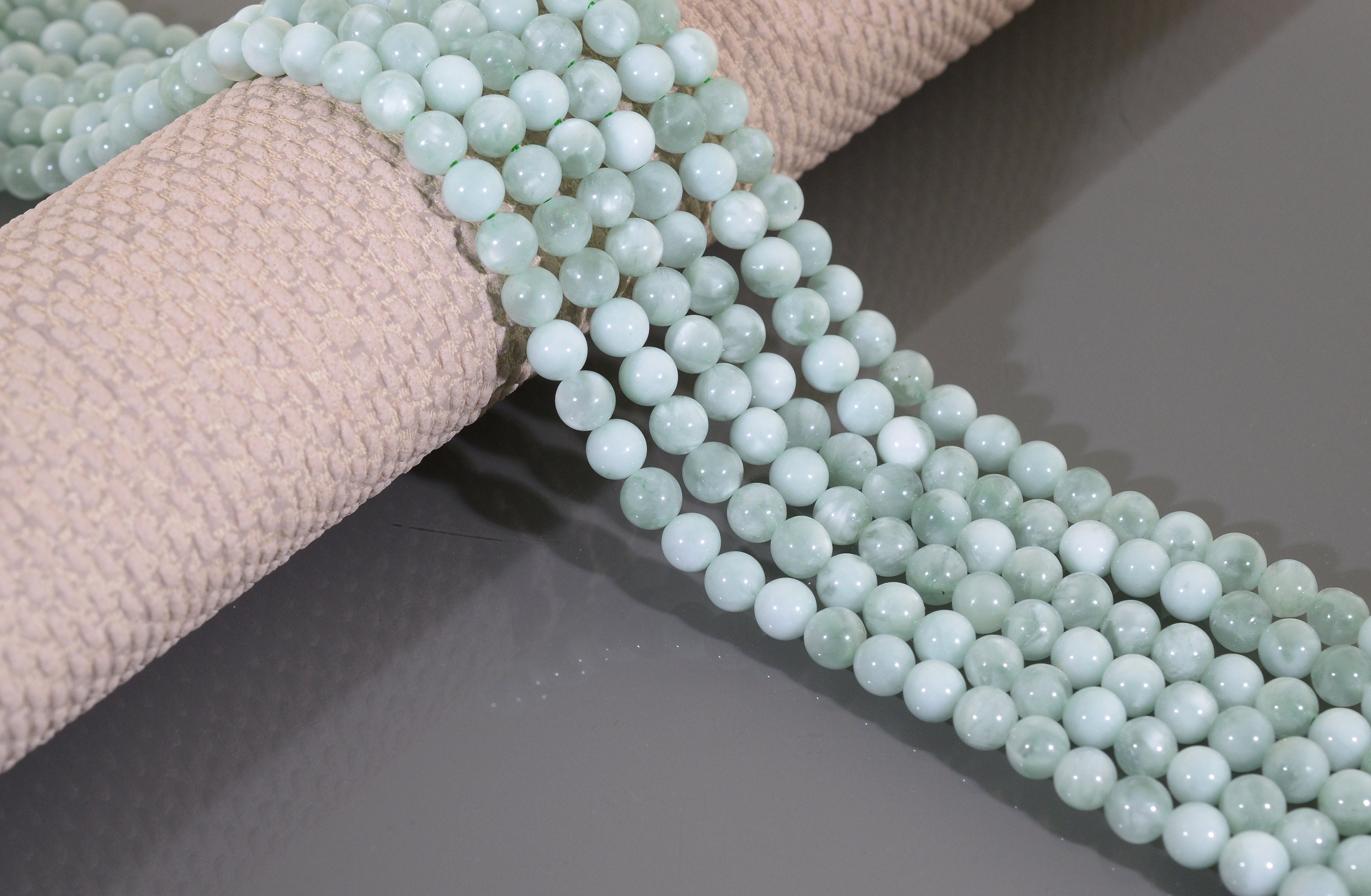 Green Angelite Bead Natural Stone Green Angelite Round Beads - Etsy