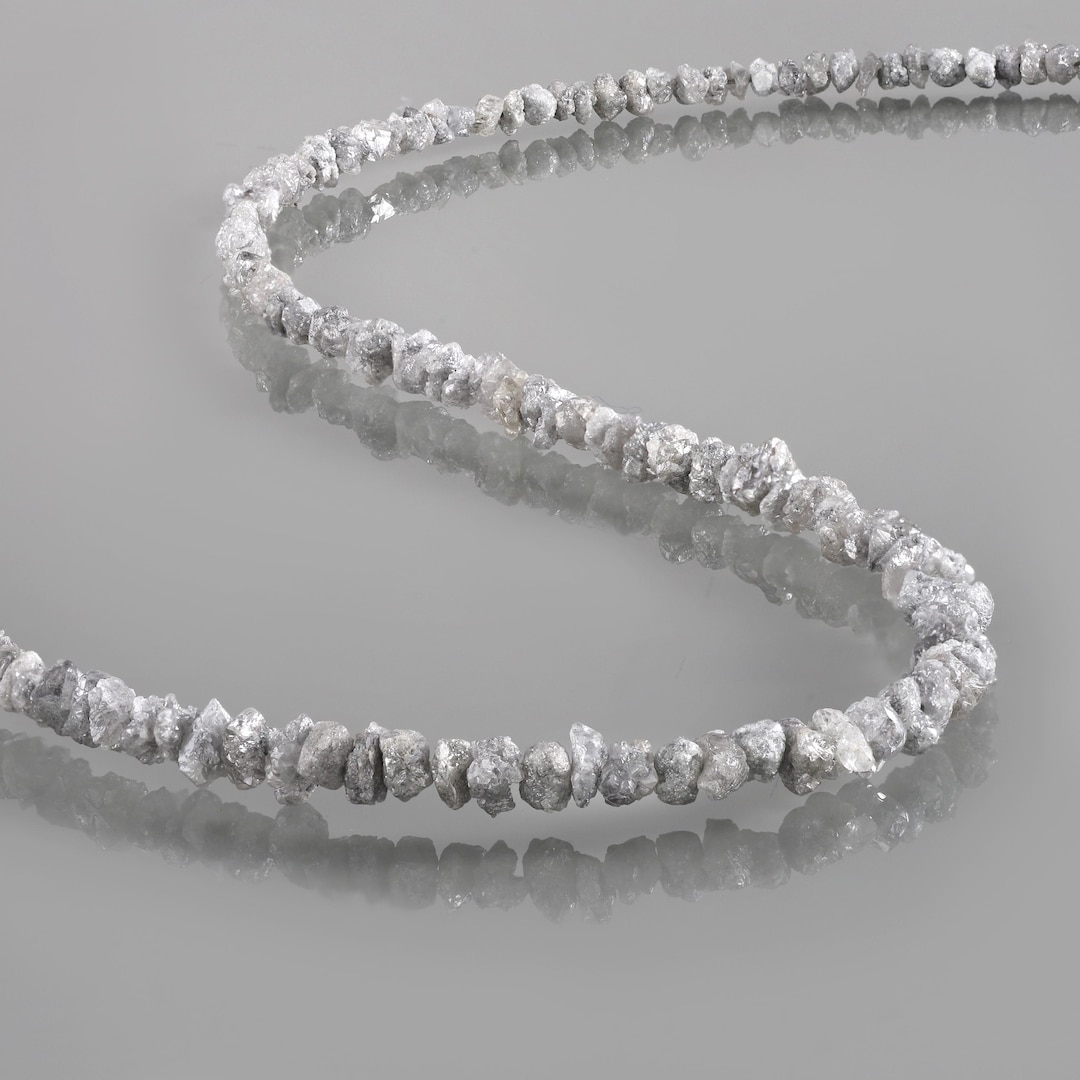 Raw Diamond Necklace Diamond Necklace Rough Diamond - Necklace Layering ...