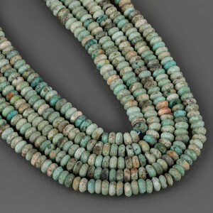 Peru Turquoise Stone Beads, Natural Peruvian Turquoise Gemstone Strand ...