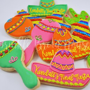 Custom Fiesta Cookies Cinco De Mayo Tex Mex Cactus Cookies Pinata ...