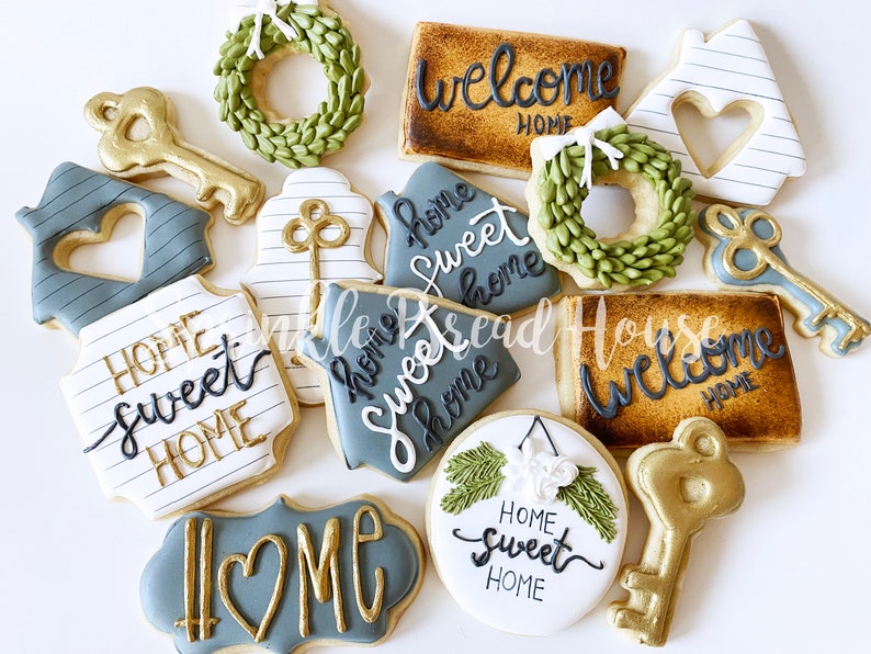 Home Sweet Home Cookies - Welcome Home Gift - House Party Cookies ...