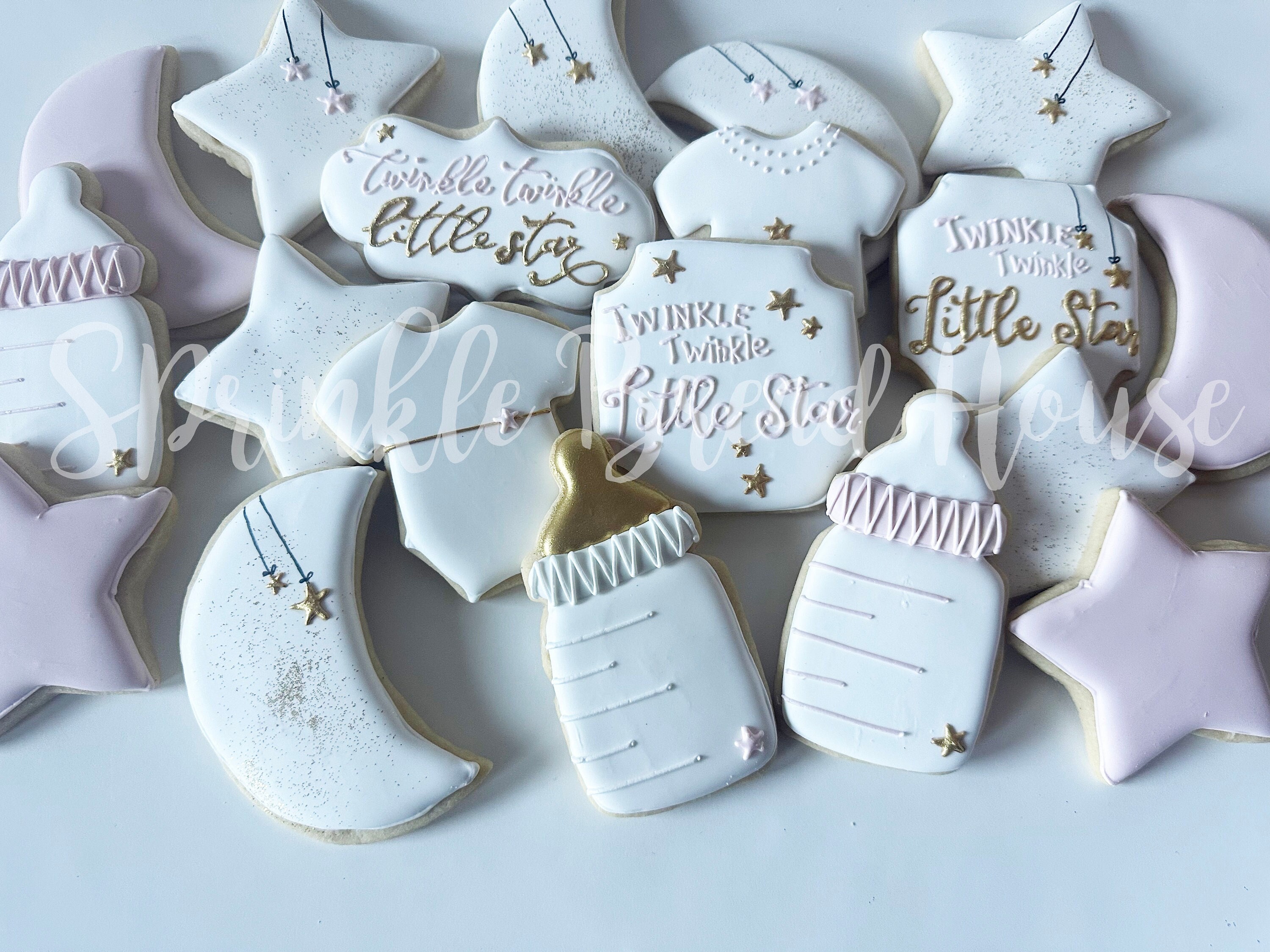 Twinkle Twinkle Little Star Baby Shower Sugar Cookies - Little Star ...