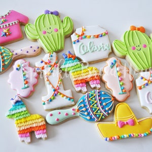 Personalized Fiesta Cookies - First Fiesta Birthday Party Favor - Cinco ...