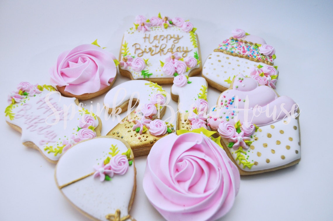 21st Birthday Cookies - Girl Birthday Party Gift - Adult Birthday ...