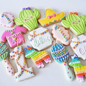 Personalized Fiesta Cookies - First Fiesta Birthday Party Favor - Cinco ...