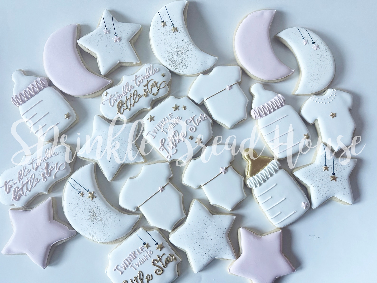 Twinkle Twinkle Little Star Baby Shower Sugar Cookies - Little Star ...