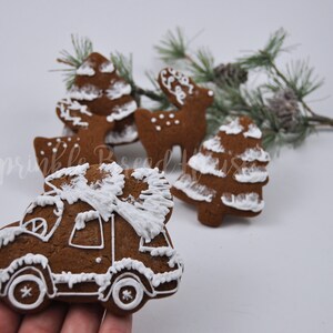 Winter Woodland Christmas Tree Truck Reindeer and Christmas Tree ...