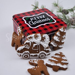 Winter Woodland Christmas Tree Truck Reindeer and Christmas Tree ...