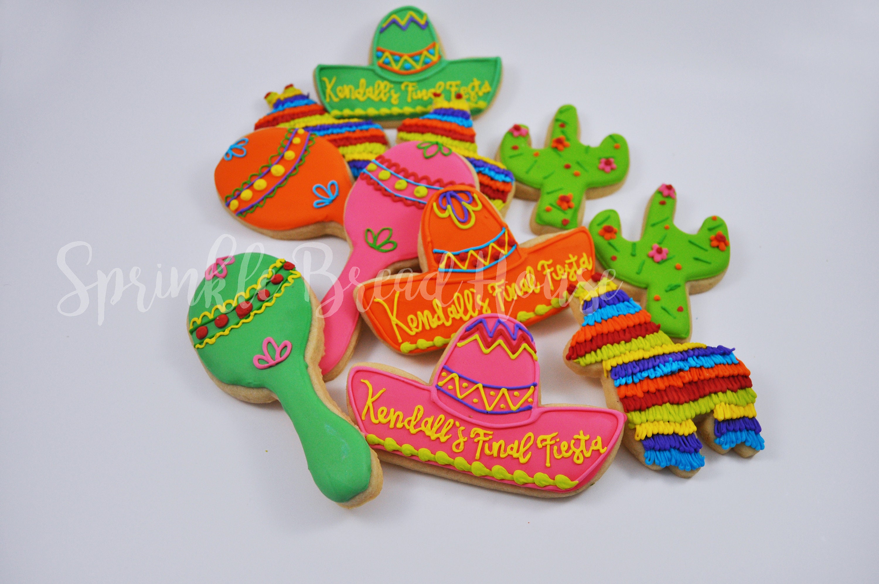 Custom Fiesta cookies Cinco De Mayo tex mex cactus | Etsy