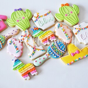 Personalized Fiesta Cookies - First Fiesta Birthday Party Favor - Cinco ...