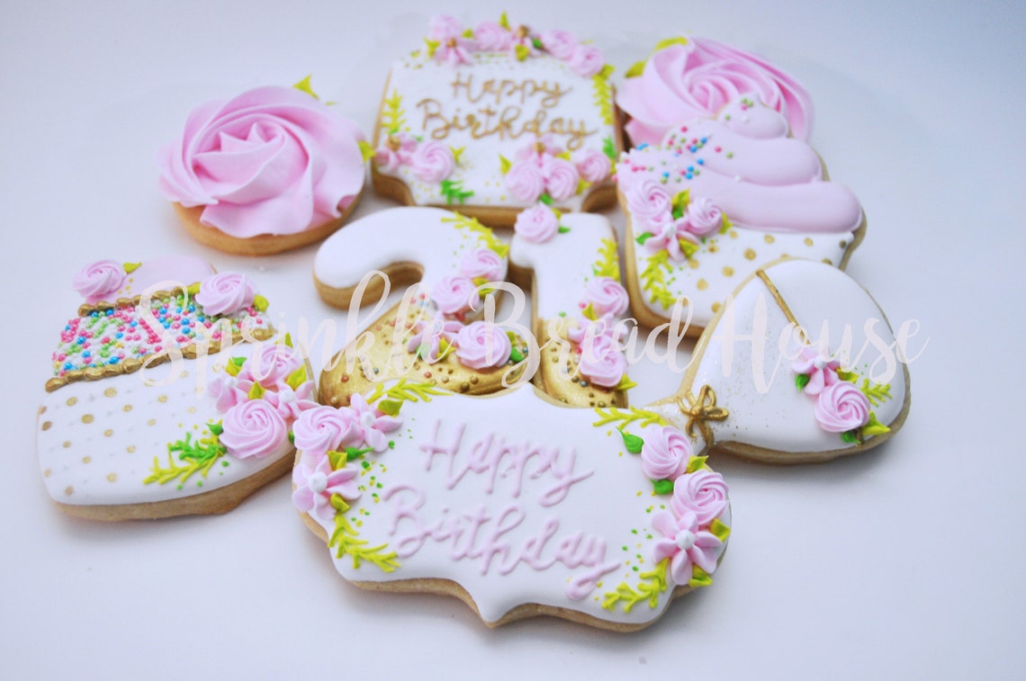 21st Birthday Cookies - Girl Birthday Party Gift - Adult Birthday ...
