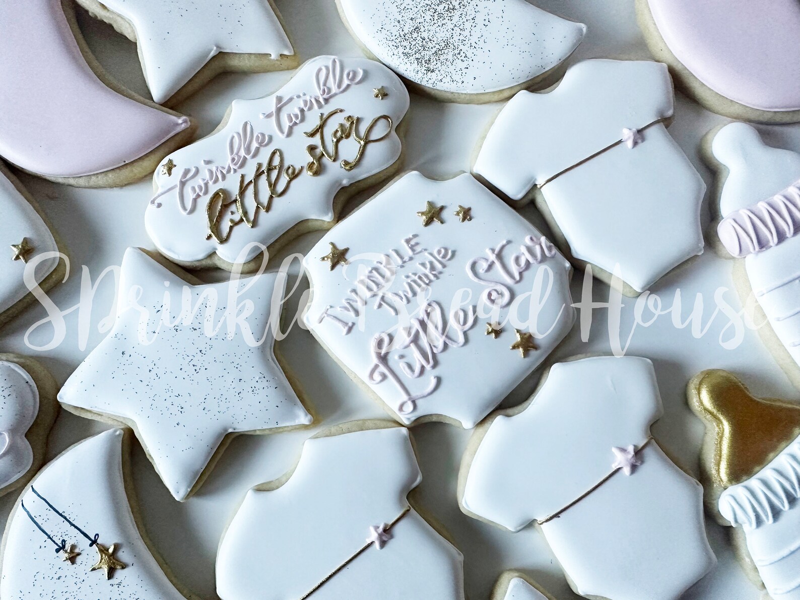 Twinkle Twinkle Little Star Baby Shower Sugar Cookies - Little Star ...