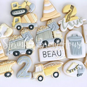 Customizable Construction Party Cookies Birthday Garbage Truck Party ...