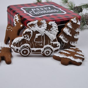 Winter Woodland Christmas Tree Truck Reindeer and Christmas Tree ...