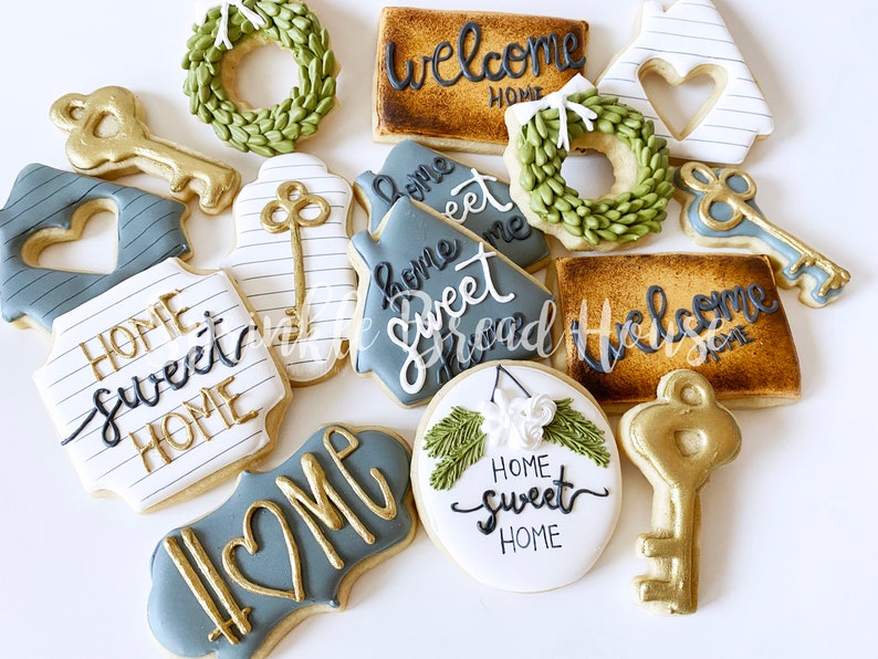 Home Sweet Home Cookies - Welcome Home Gift - House Party Cookies ...