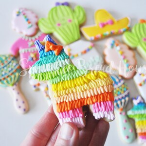 Personalized Fiesta Cookies - First Fiesta Birthday Party Favor - Cinco ...