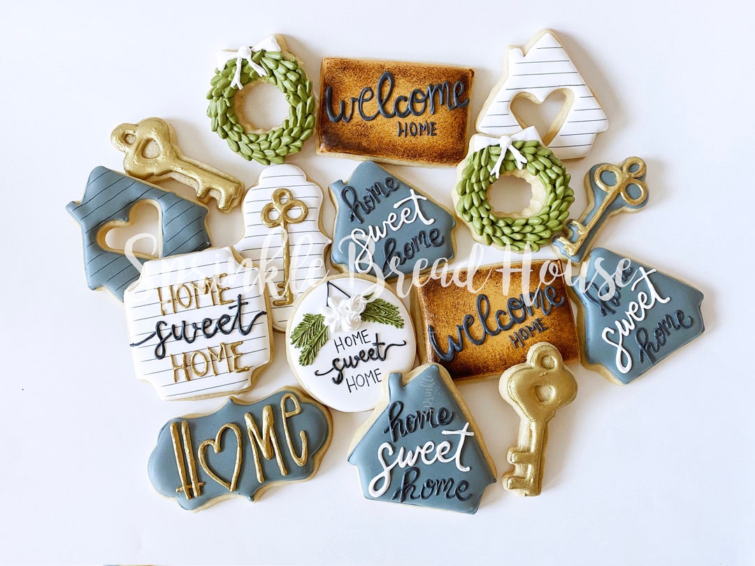 Home Sweet Home Cookies - Welcome Home Gift - House Party Cookies ...