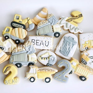 Customizable Construction Party Cookies Birthday Garbage Truck Party ...