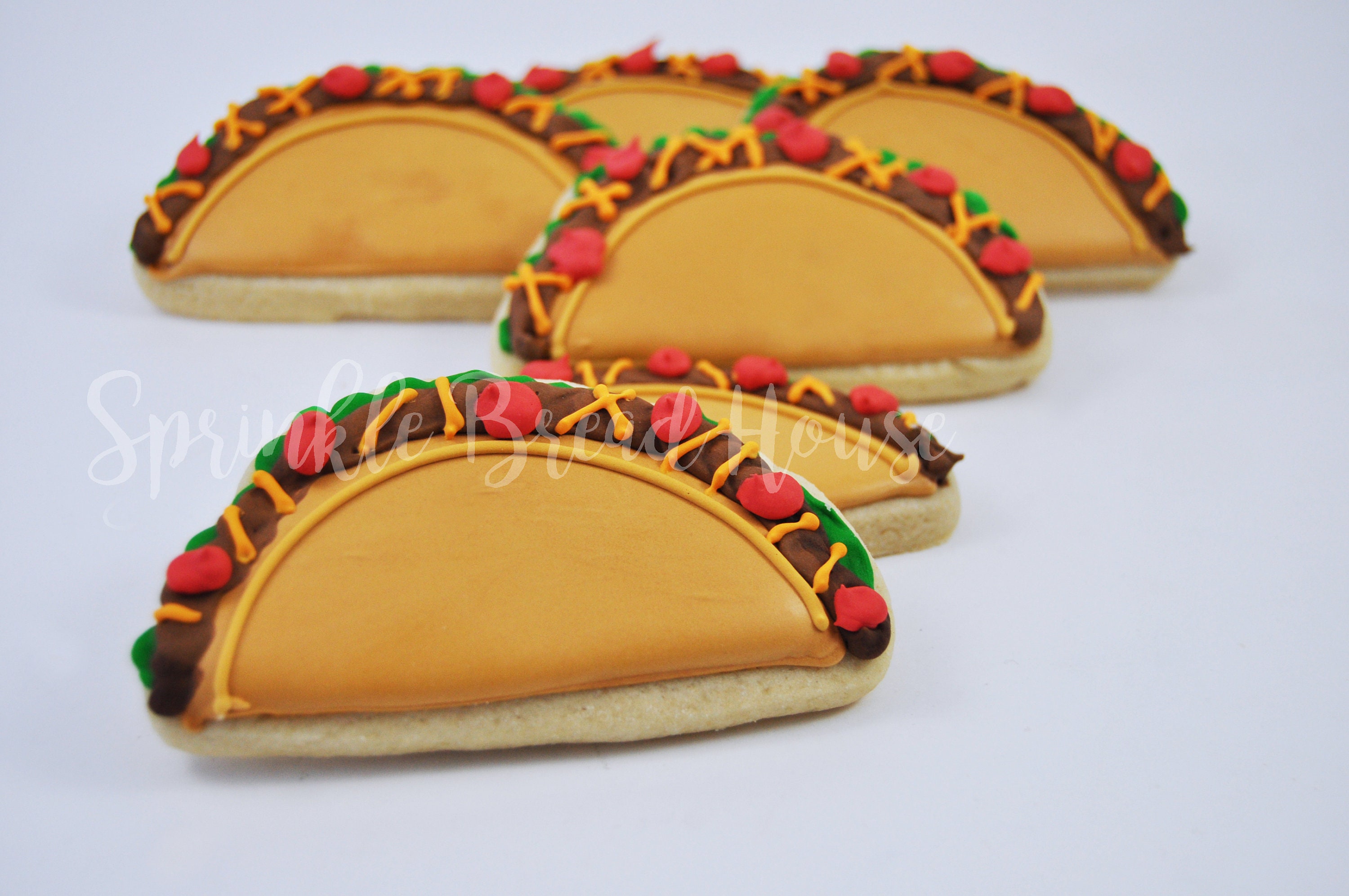 Taco Cookies - Taco Party Sugar Cookies - Fun Mexican Themed Party ...