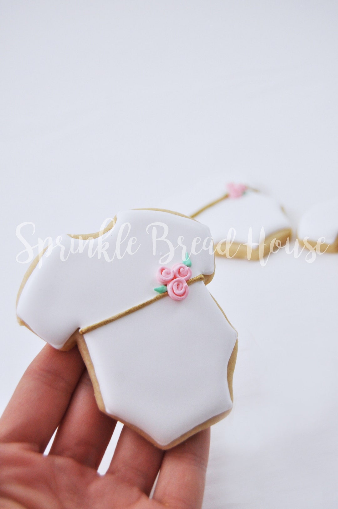 Elegant, Simple Minimalistic Baby Shower Sugar Cookies - Floral Baby ...