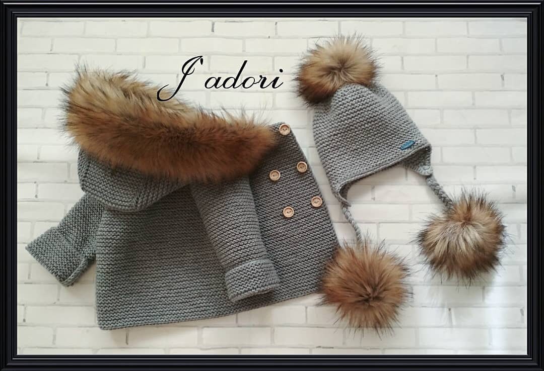 Knitted Baby Cardigan, Button Cardigan, Baby Hooded Jumper, Baby Winter ...