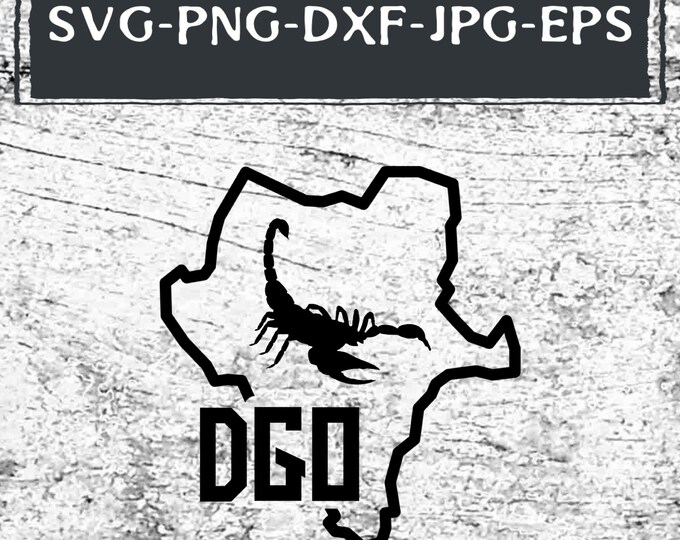 Durango SVG Map With Scorpion Svg Png Dxf Jpg Eps Digital | Etsy