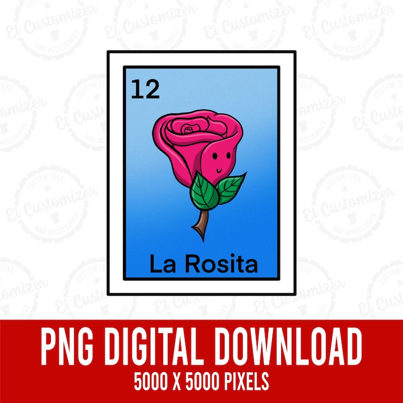 La Rosa Loteria Card - Etsy