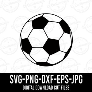 Soccer Ball Silhouette SVG Vector Instant Digital Download - Png, Svg ...