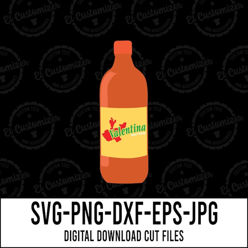 Salsa Valentina Cut Files Svg Png Dxf Jpg Eps Digital Files - Etsy